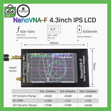 Jual Dza Nanovna F 50khz 1000mhz Vector Network Analyzer Nano Vna F Antenna Nanovna F V2 3g