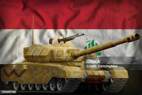 이라크 국기 배경 사막 위장 무거운 탱크 3 차원 일러스트 레이 션 군사에 대한 스톡 사진 및 기타 이미지 군사 기 노랑 Istock