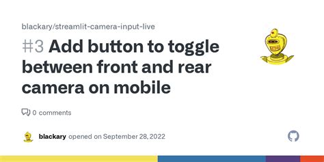 Add Button To Toggle Between Front And Rear Camera On Mobile · Issue 3