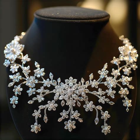 Premium Photo Ornate Bridal Jewelry On A Bust