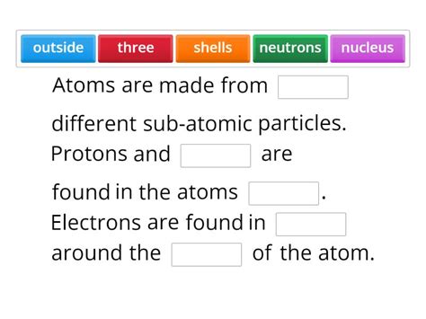 Atoms And Electron Configuration Complete The Sentence