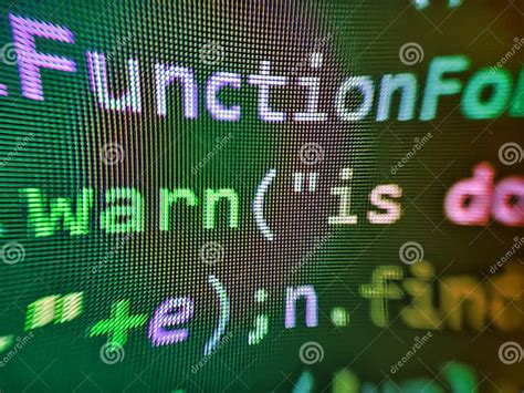 It Coding On Monitor Screen Modern Web Network And Internet