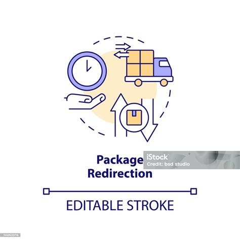 Package Redirection Concept Icon Stock Illustration Download Image Now Abstract Art