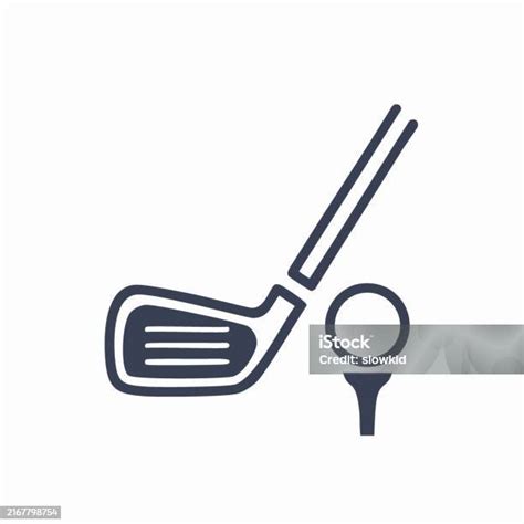 골프 클럽과 공 아이콘입니다 골프 클럽과 공의 단순하고 미니멀한 벡터 그래픽입니다 웹사이트 디자인 앱 또는 프레젠테이션에 사용하기에 적합합니다 Championship에 대한