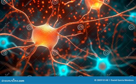 System Neuron Of Brain With Synapses And Electrical Activity