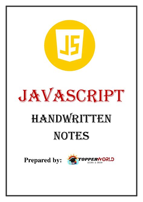 java script nots notes j5 javascript handwritten notes prepared