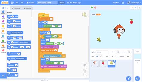 Tutorial Scratch 30 Membuat Game Pico Catch Fruits