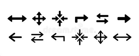 Arrow Icon Vector Set Arrows Icons Vector Set Contains Symbol Of Turn Right Turn Left Gather