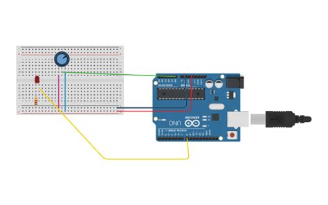 Circuit Design Potenciometro Tinkercad