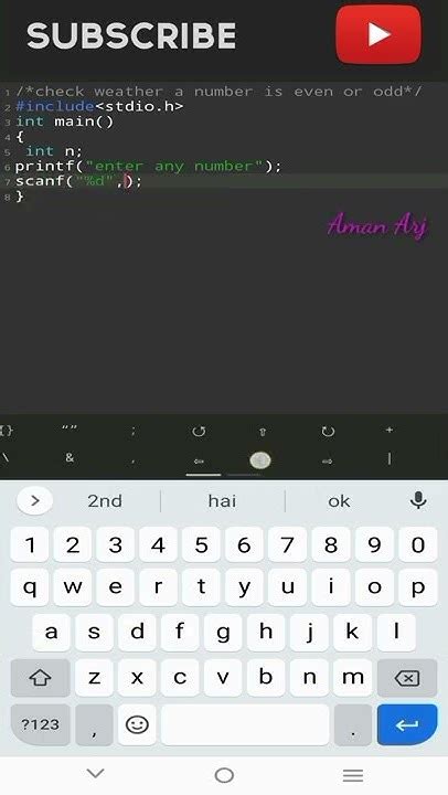Check Weather A Number Is Even Or Odd Using C Programming Aman Arj Shorts Youtube