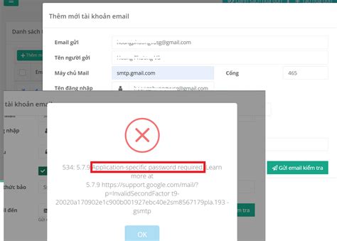 Application Specific Password Required Lỗi Báo Khi Cố Gắng Thực Hiện