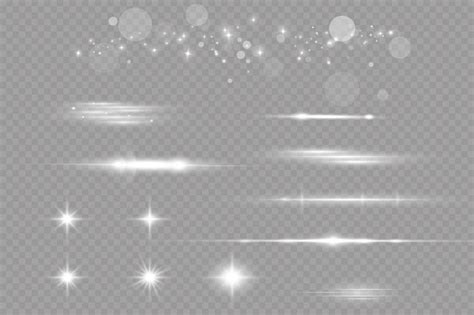 투명한 배경에 고립된 별빛을 빛납니다 빛나는 빛 효과 투명한 배경에 깜박임 조명 및 스파클 세트 밝은 금빛은 깜박이고 눈부심을 가지게 됩니다 계절에 대한 스톡 벡터 아트 및