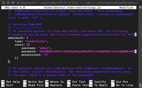 Setting Up A Node RED Server On AWS Define Database