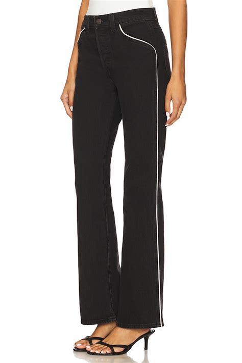 Levis Wedgie Boot Piping Jeans In Black Revolve