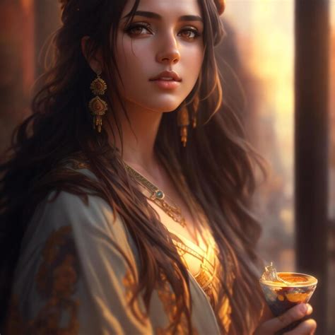 Premium Ai Image Gorgeous Woman Messy Hair