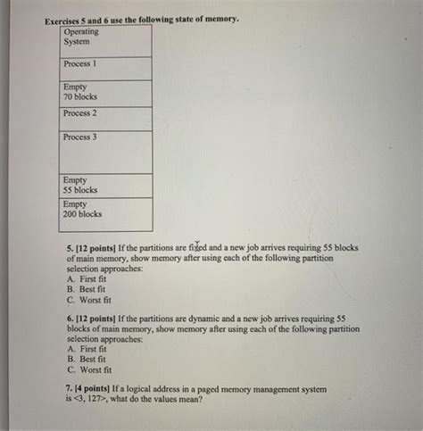 Solved 1 19 Points If In A Single Contiguous Memory
