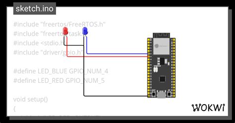 Rtos Blink Wokwi Esp32 Stm32 Arduino Simulator