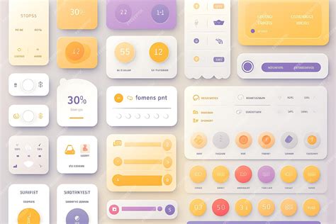 Personal Account Navigation Ui Elements Kit Premium Ai Generated Image