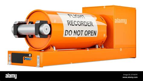 Flight Data Recorder Black Box 3d Rendering Isolated On White