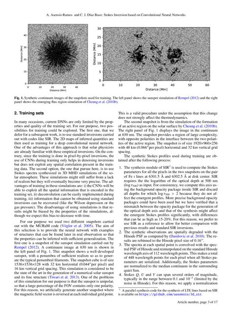 Stokes Inversion Based On Convolutional Neural Networks Deepai