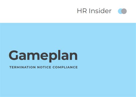 Termination Notice Game Plan Hr Insider