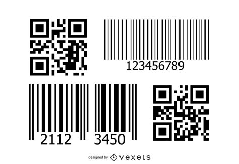 Bar And Qr Code Pack Vector Download