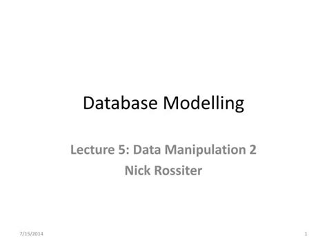 Ppt Database Modelling Powerpoint Presentation Free Download Id