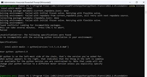 Python Version Mismatch Between Oneapi Base Toolkit And Analytics