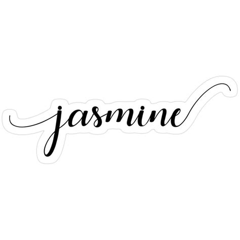Jasmine Custom Name On Delicate Black Cursive Font Sticker For Sale By Tothelua In 2025