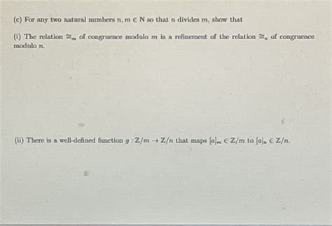 Solved Ii Prove That There Is A Well Defined Function