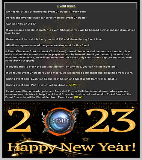 [normal Server] Event Level New Year 2023 Events Lhgenericname01 Forum