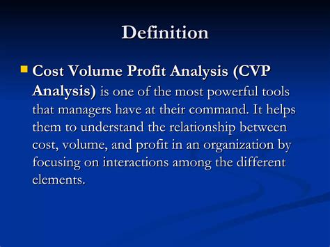 Presentation On Cvp Analysis Break Even Point And Applications Of Marginal Costing Ppt