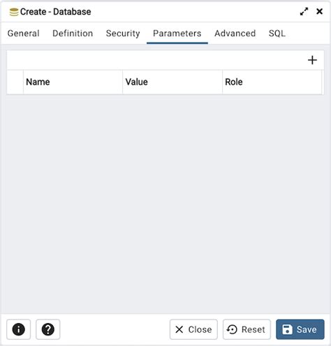 Database Dialog — Pgadmin 4 621 Documentation