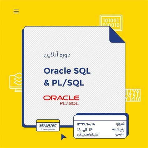 Ali Ebrahimi Fard On Linkedin دوره آنلاین Oracle Sql And Plsql با تدریس علی ابراهیمی فرد سرفصل