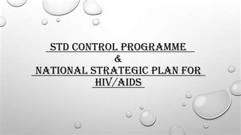 Std Control Programme Disease Of Sexual Intercourse Pptx