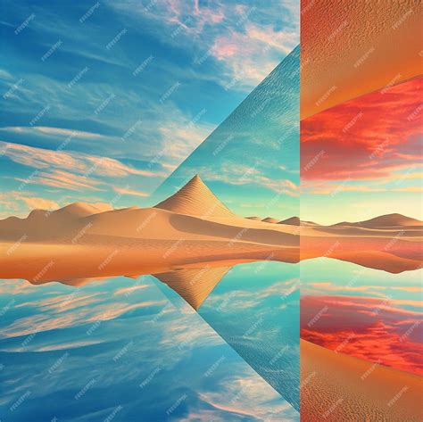A Desert Mirage Creating Optical Illusions Premium Ai Generated Image