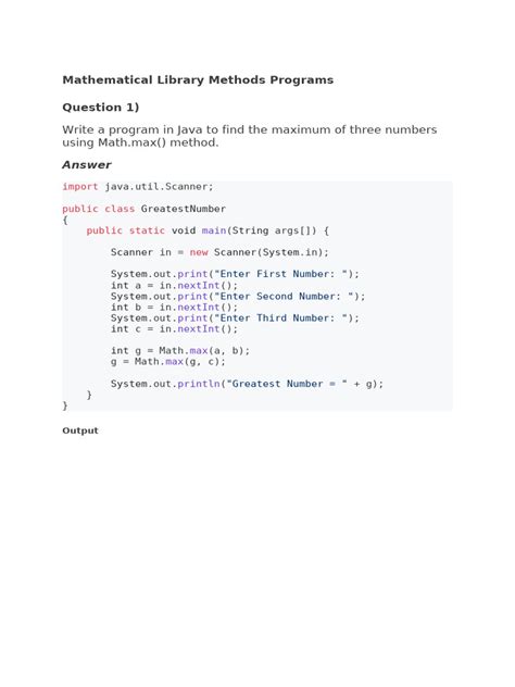 Mathematical Library Methods Pdf Integer Computer Science Computing