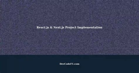 implementing project with react js frontend and next js backend