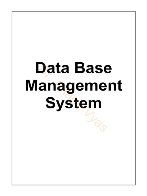 It 1 Data Base Management System Pdf