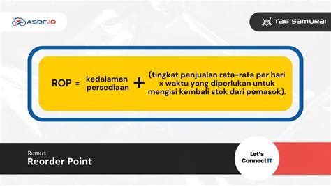 Reorder Point Pengertian Manfaat Dan Cara Menghitungnya