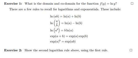 Solved Exercise 1 What Is The Domain And Co Domain For The Chegg Com