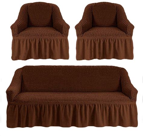 Чохли для меблів Love You диван і два крісла 3 1 1 9 Шоколад Ly181116 4820000181116 фото