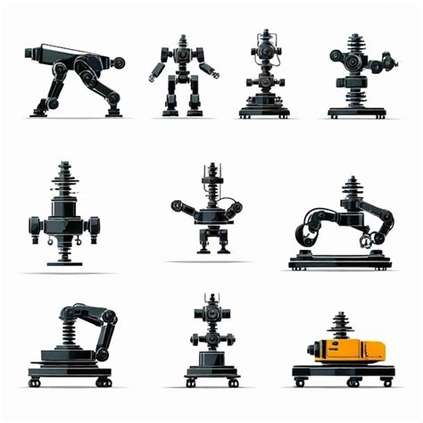 A Collection Of Legos Including One That Says Robot Premium Ai Generated Vector