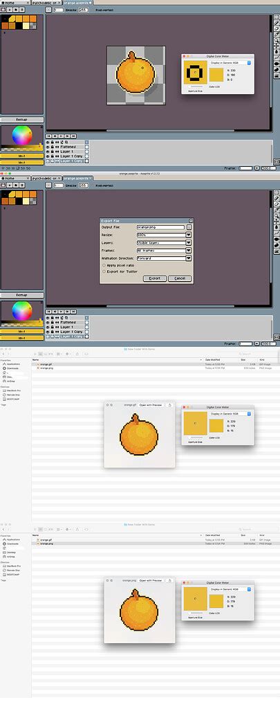 Export Color Loss Bug Reports Aseprite Community