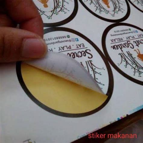 Jual Stiker Label Makanan Sudah Potongan Tinggal Tempel 400 Perbiji
