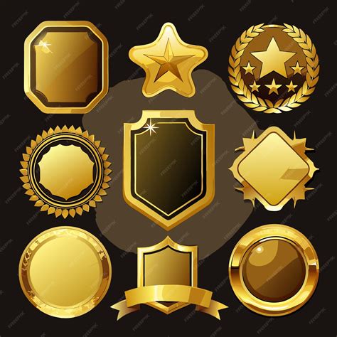 Premium Vector Elegant Gold Badges And Emblems Premium Vector Collection