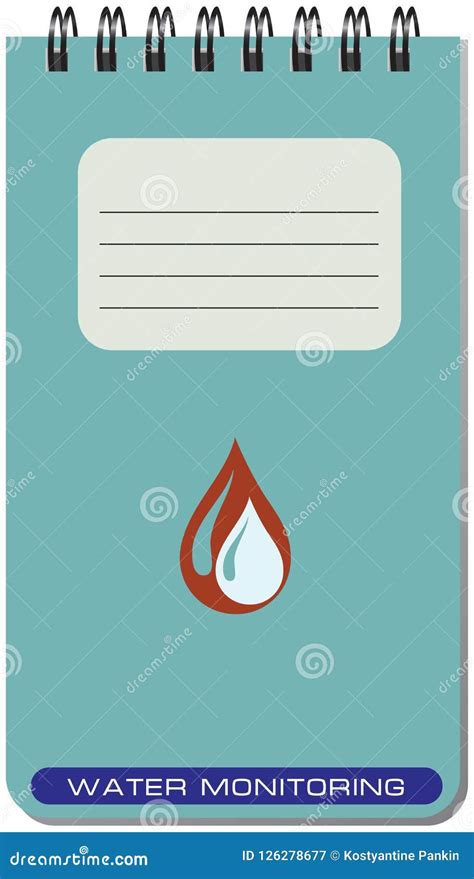 Notepad Water Monitoring Stock Vector Illustration Of Crumpled 126278677