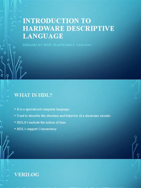 Introduction To Hardware Descriptive Language Pdf