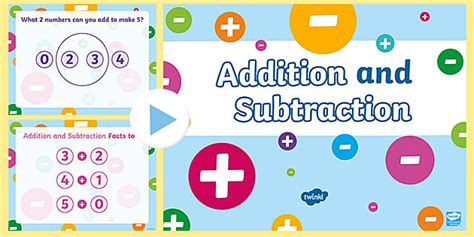 Addition And Subtraction Facts To 5 PowerPoint Twinkl