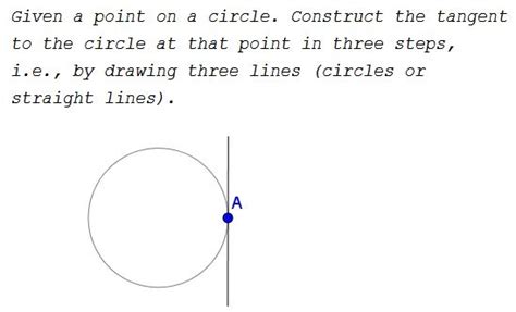 tangent to circle in three steps